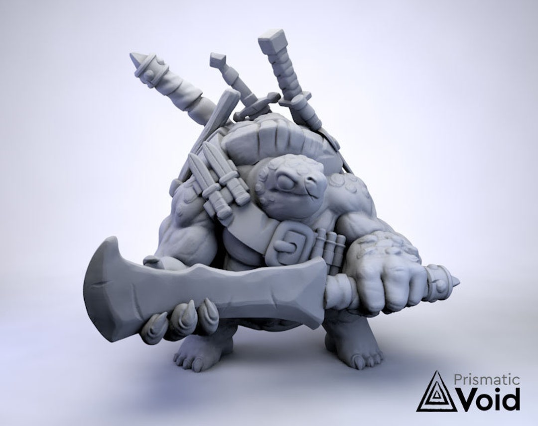 Tortle Blademaster / Fighter / Witcher - Miniature for Dungeons ...