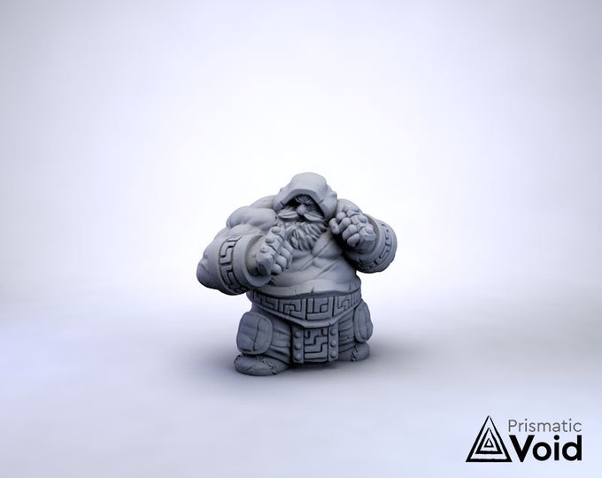 Dwarf Monk Miniature for Dungeons & Dragons, Tabletop RPG - Etsy