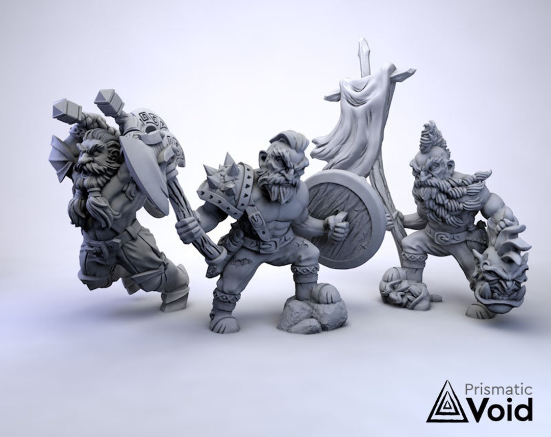 Dwarven Barbarians / Slayers / Berserkers - Miniatures for Dungeons ...