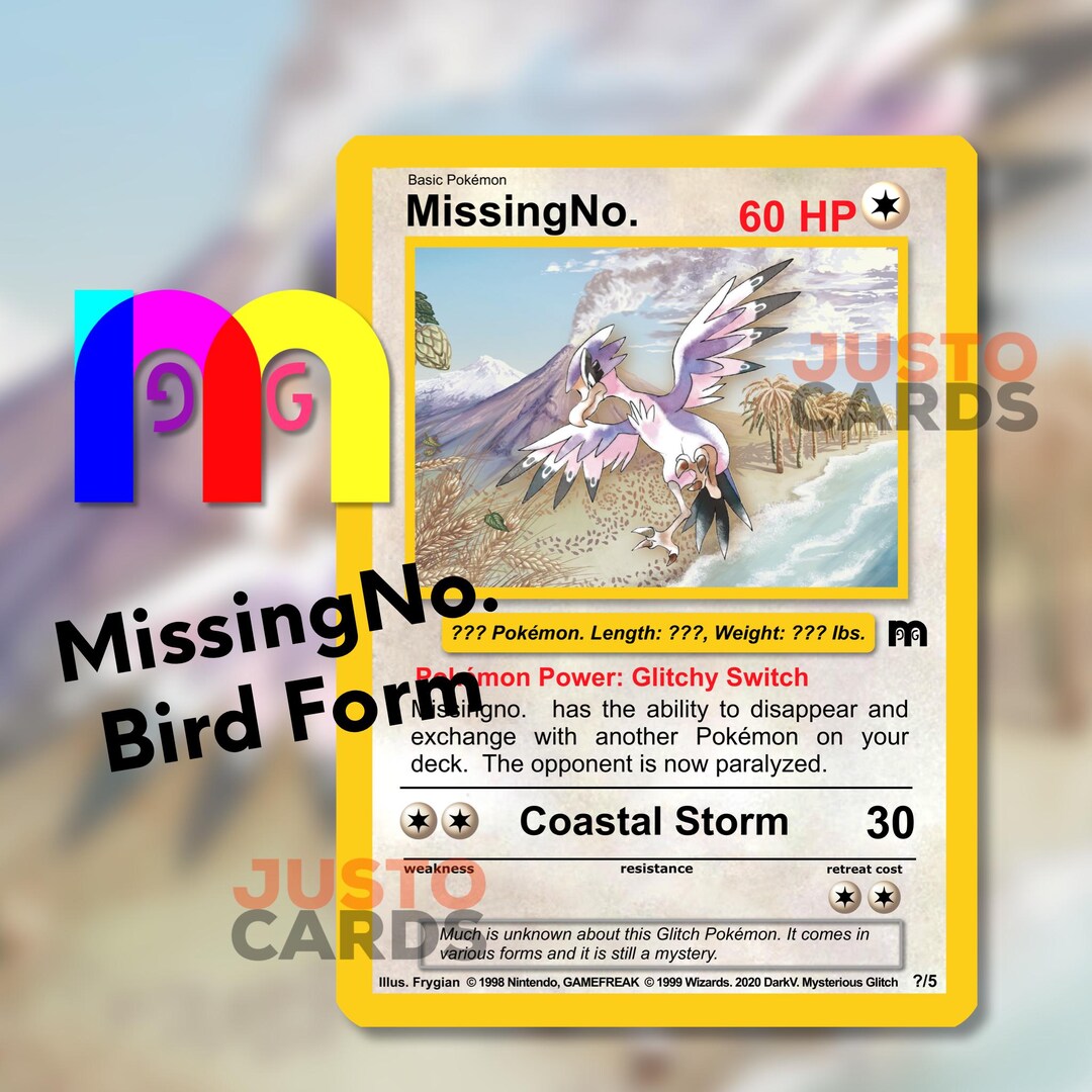 Vermist Nee. Aangepaste Pokemon-kaart - Mysterieuze Glitch Set (coastal ...