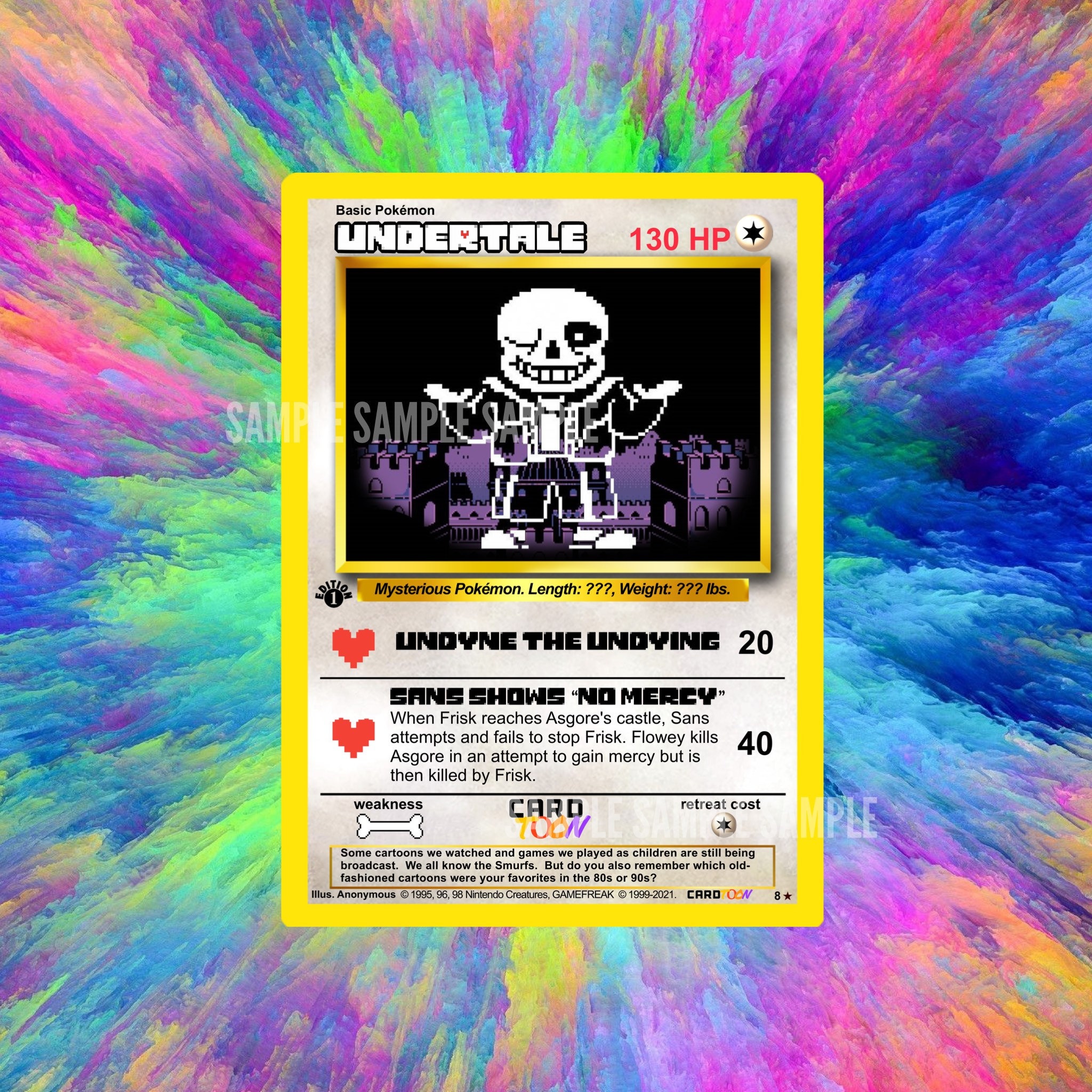 Undertale Sans - Kaart Toon Aangepaste Pokemonkaart - Etsy