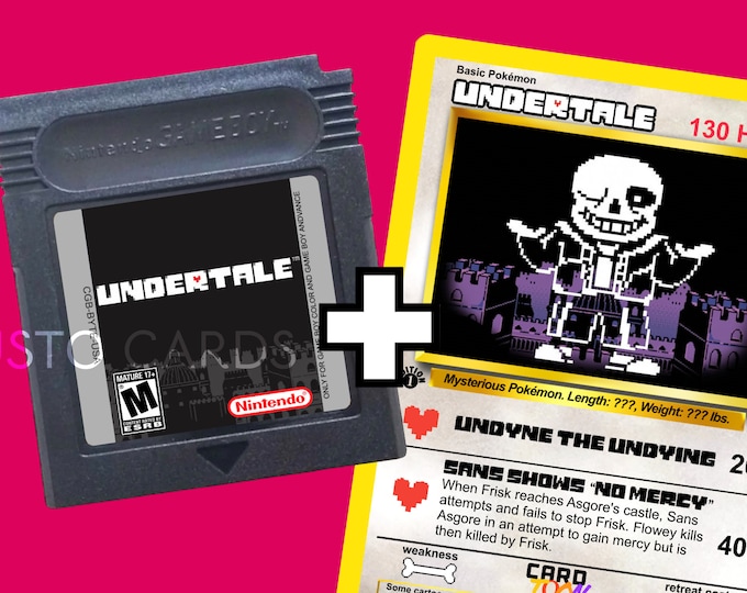 Undertale Gameboy (demo Game) + Free Custom Undertale Pokemon Card ...