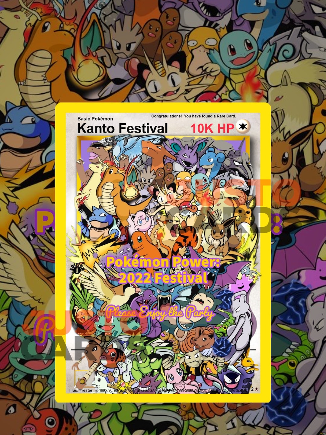 Kanto Festival Promo Aangepaste Pokemon-kaart 2022 - Etsy