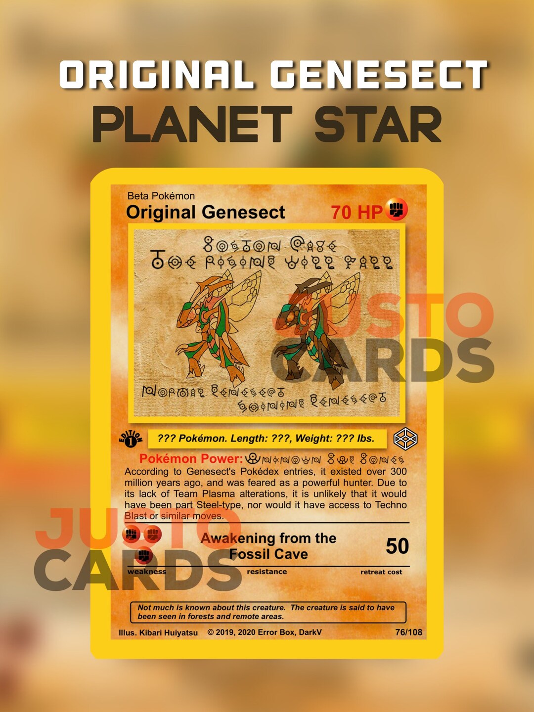 Original Genesect Custom Pokemon Card - Etsy