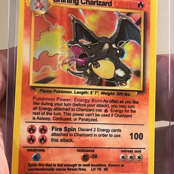 Shining Gold Charizard - Etsy
