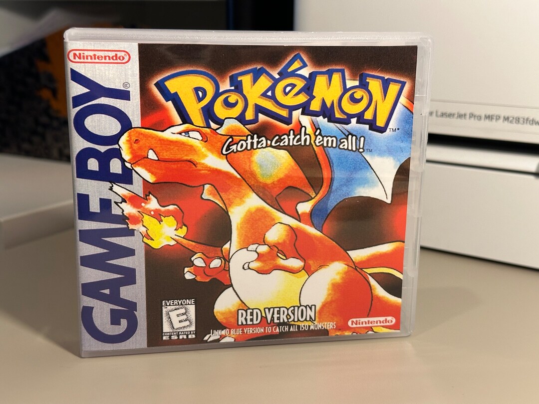 Game Boy Plastic Pokemon Red Custom Game Case no Game Included - Etsy