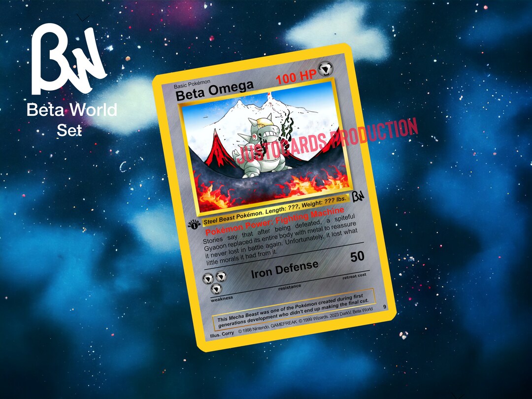 Beta Omega Pokémon - Pokemon Card (custom Pokemon Card) BETA WORLD NO ...