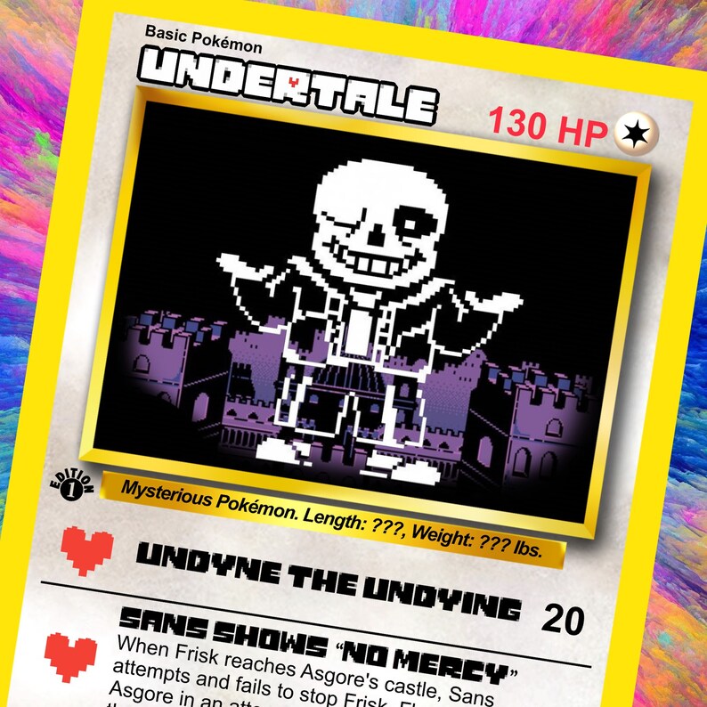 Undertale Sans - Kaart Toon Aangepaste Pokemonkaart - Etsy