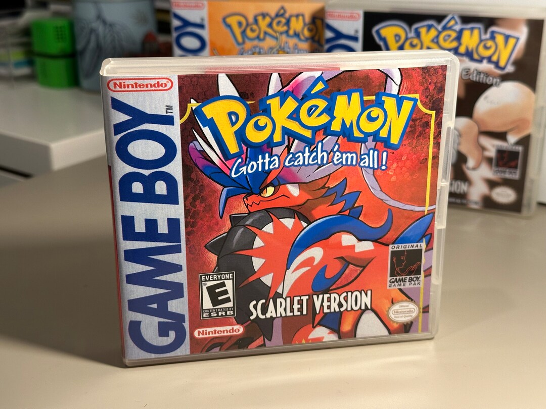 NEW Pokemon Scarlet remake Custom Gameboy Game Complete in Box - Etsy