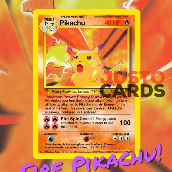 Pikachu Cosplay Cards - Etsy