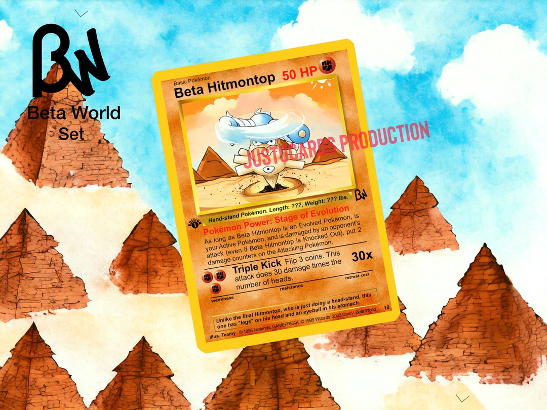 Beta Hitmontop Pokémon Pokemon Card custom Pokemon Card - Etsy