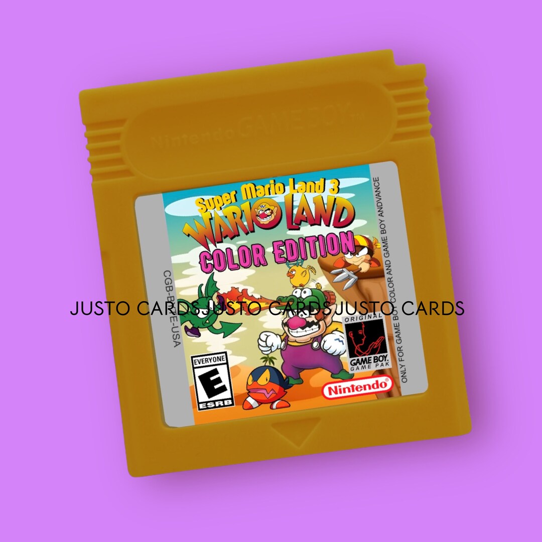 Super Mario Land 3 Wario Land Color Edition Custom Gameboy Game ...