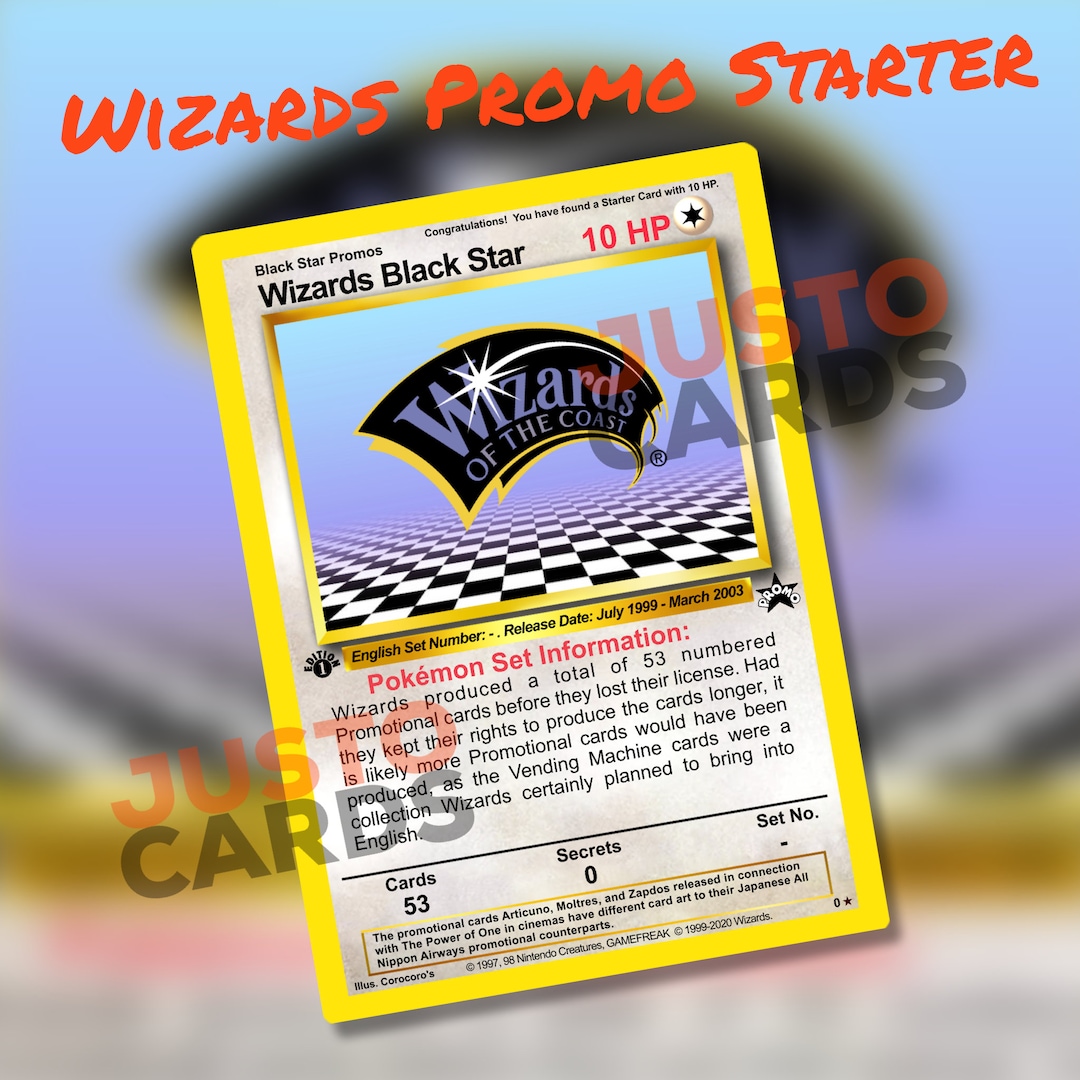 Pokemon Wizards of the Coast Black Star Promo Starter Card Custom Card ...