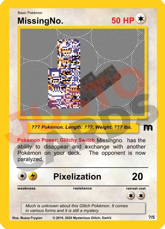 Missingno Pokemon Card