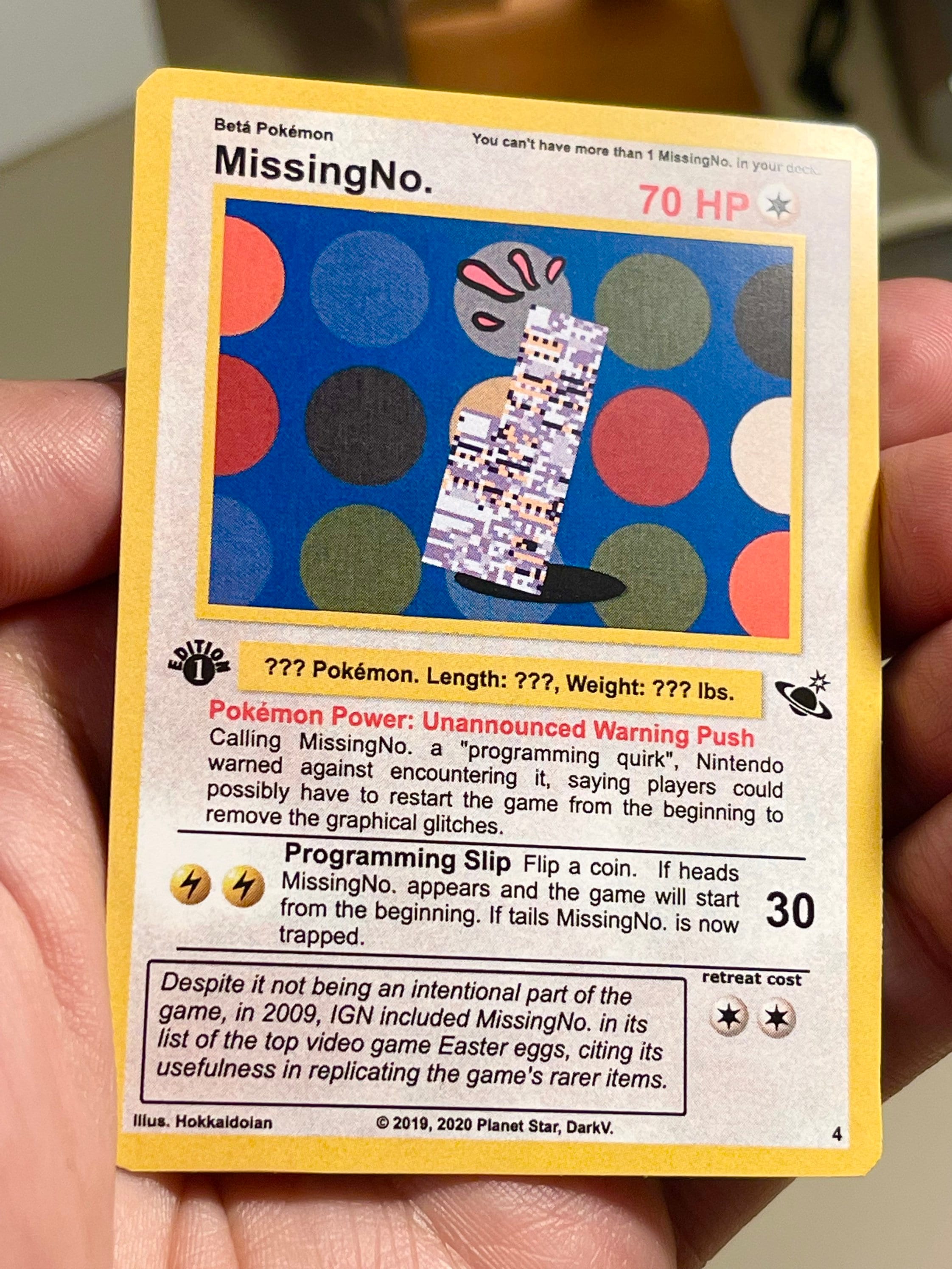 Pokemon Missingno Card