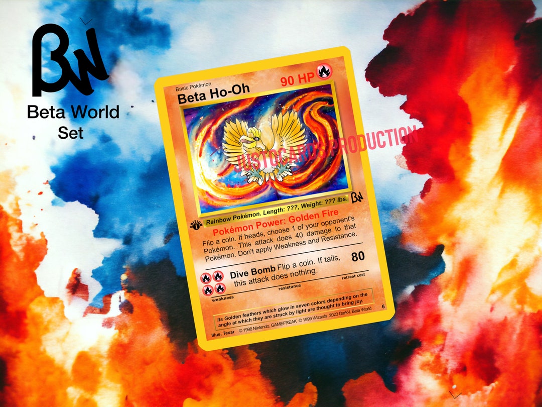 Beta Ho-oh Pokémon - Pokemon Card (custom Pokemon Card) BETA WORLD NO ...