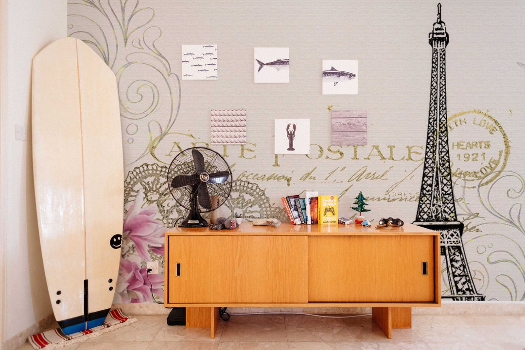 Vintage Postcard - Removable Wallpaper - Wall Mural - Peel and Stick ...