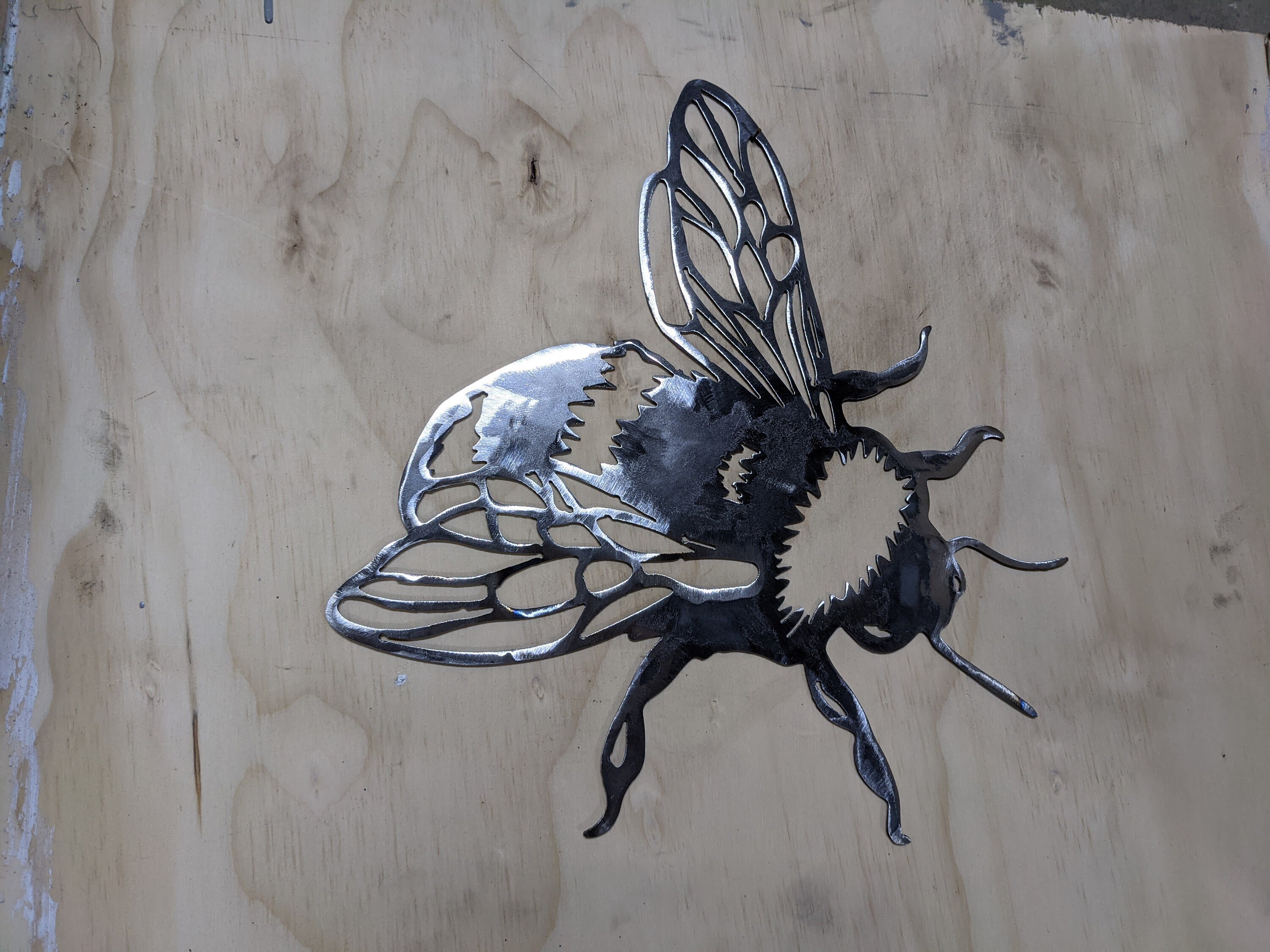 Metal Bee Silhouette Garden Ornament | Etsy