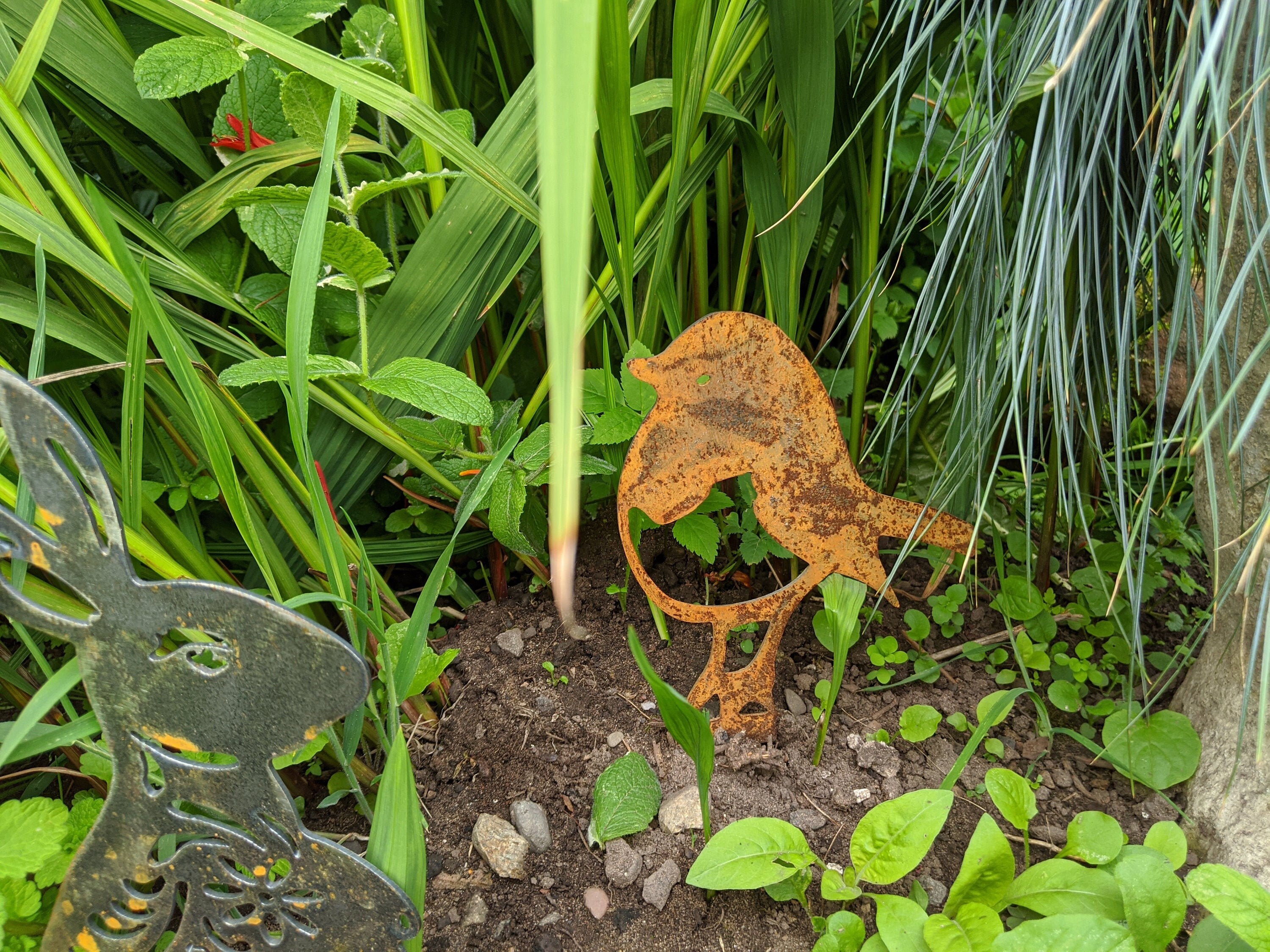 Metal Robin Silhouette Garden Ornament | Etsy