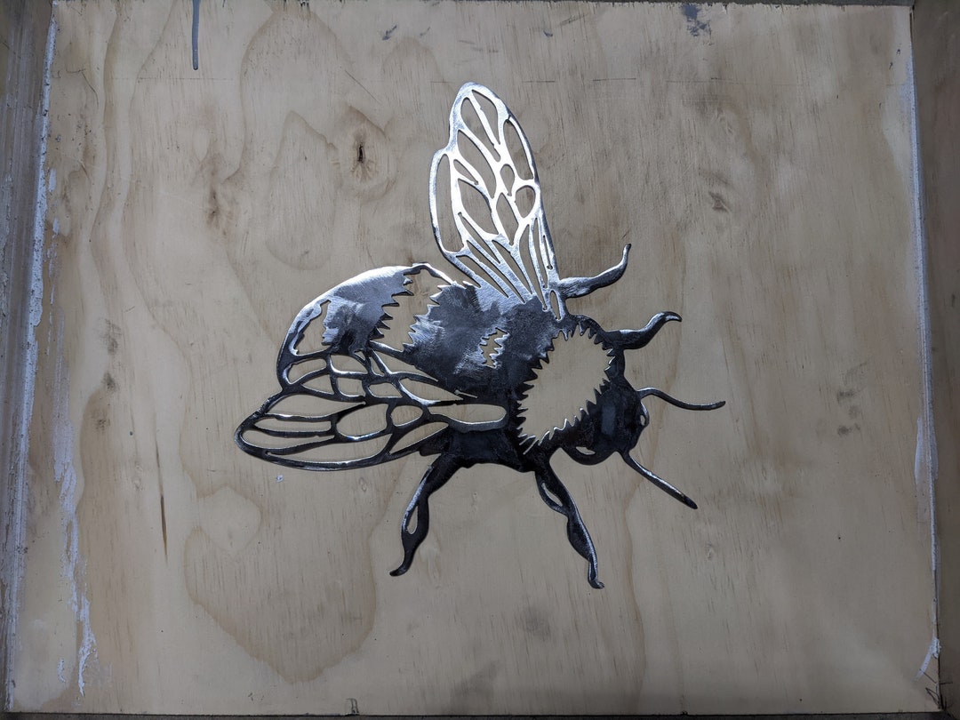 Metal Bee Silhouette - Garden Ornament - Etsy