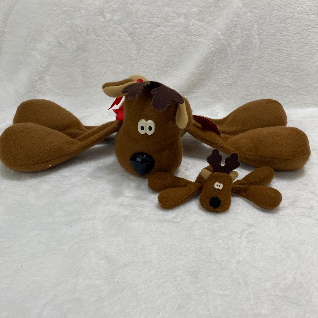Vintage Hallmark Large Rodney Reindeer Plush 19” Stuffed Toy Christmas ...