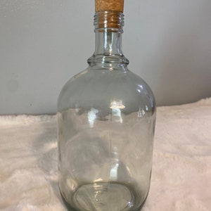 2 Liter Glass Jug/bottle With Finger Loop and Cork. - Etsy