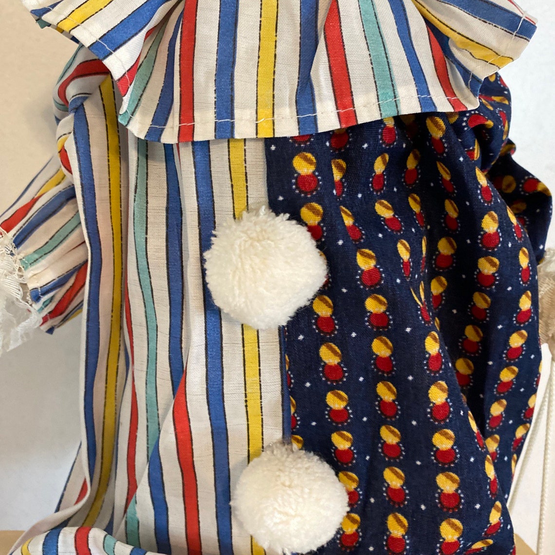 Vintage Clown Jester Marionette Puppet on Bench Swing 34”tall Porcelain ...