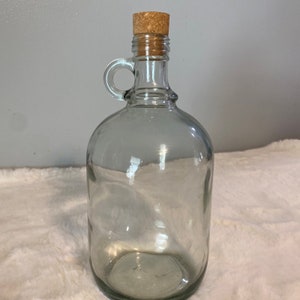 2 Liter Glass Jug/bottle With Finger Loop and Cork. - Etsy