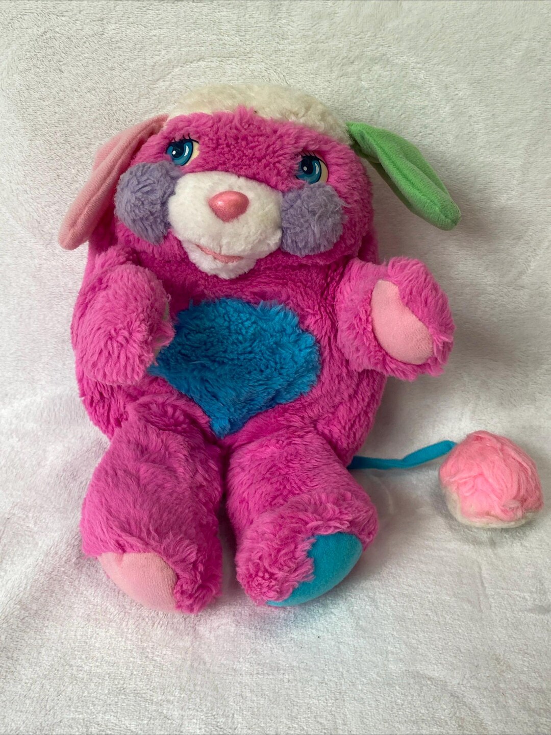 Popples prize Plush 12 Plush Toy 1985 Mattel Pink and Blue Vtg My - Etsy