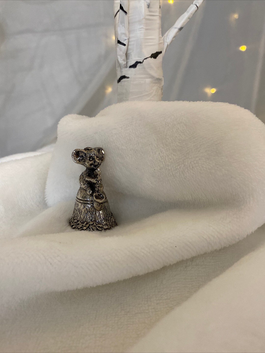 Miniature Pewter Mouse Playing A Saxophone on A Bell . - Etsy