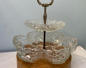 2 Tier Crystal Tray - Etsy