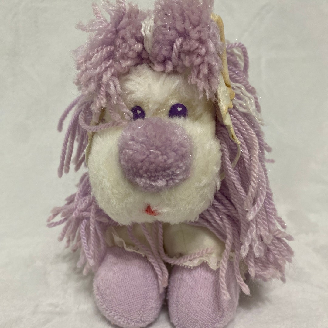 1986 Vintage Kenner Fluppy Dogs Cuddle Flup Purple Puppy Yarn Hair ...