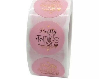Pretty Things Inside Stickers Business Packaging Stickers - Etsy