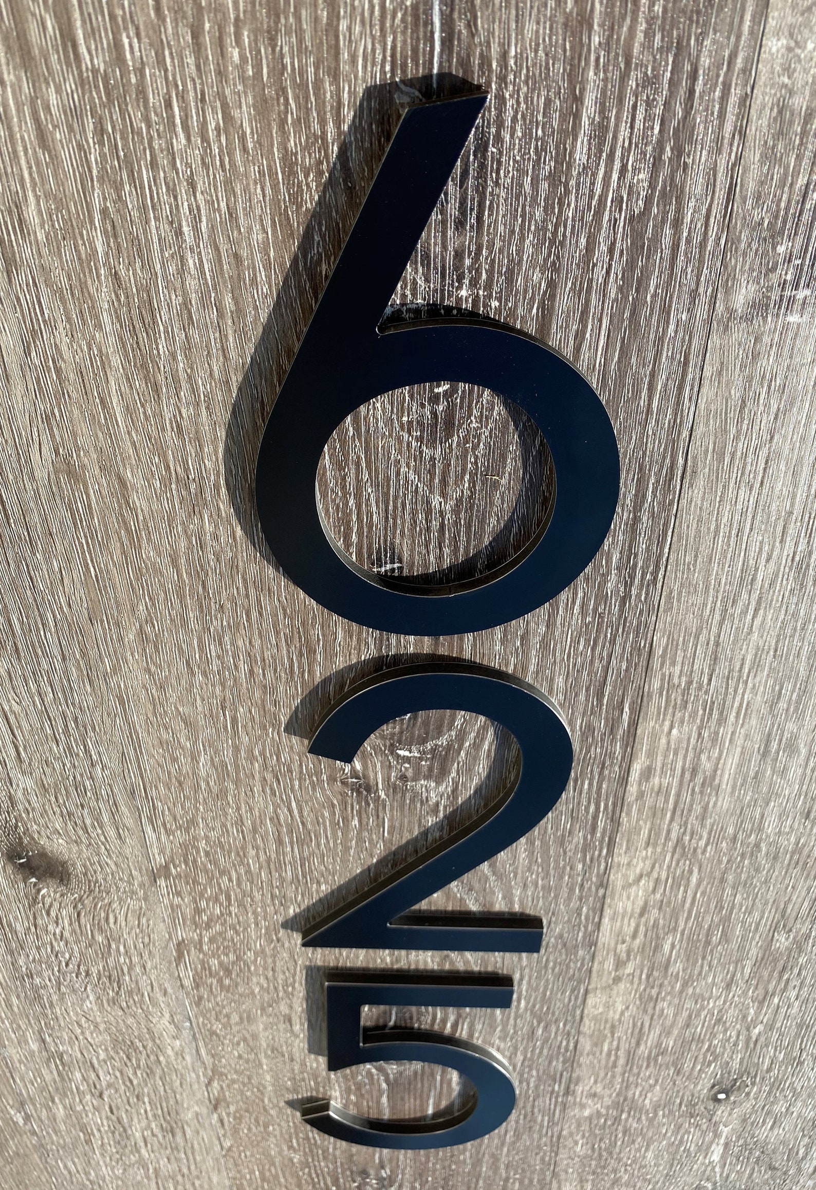 House Numbers 6 Inch Metallic Silver-address Numbers Apartment - Etsy