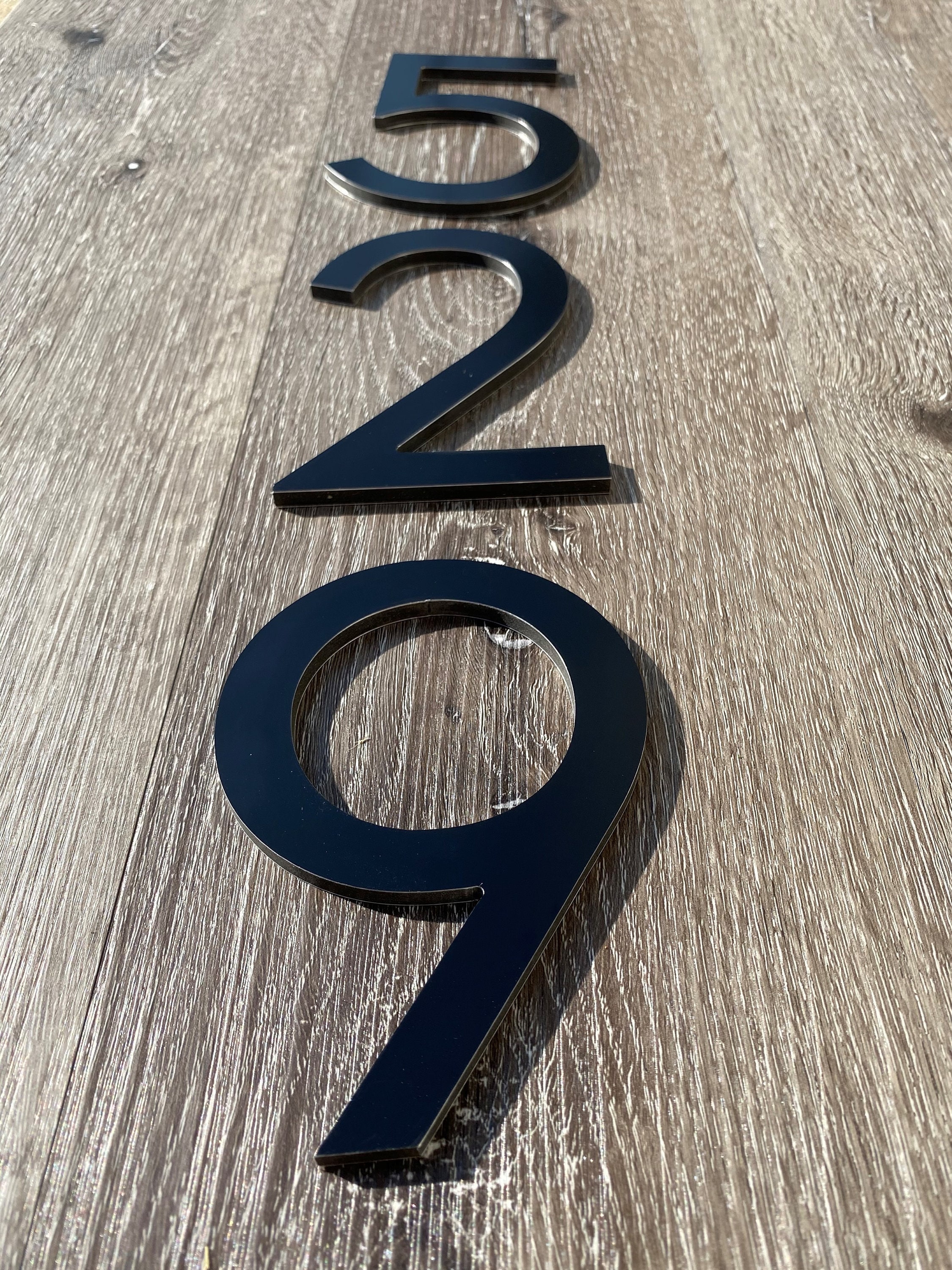 8 Inch Black House Numbers Traditional Address Apartment | Etsy