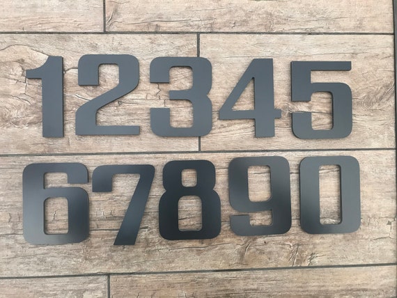 8 Black House Numbers Modern Style | Etsy