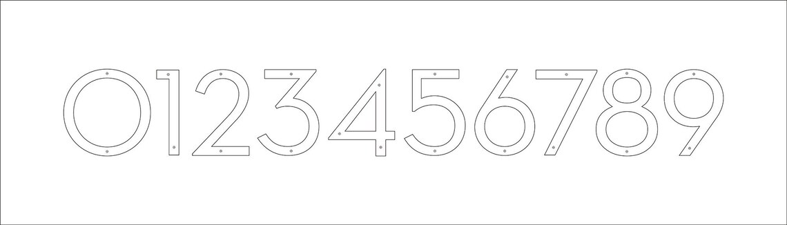12" Black Address Numbers-- Large House Numbers Garage Numbers Building ...