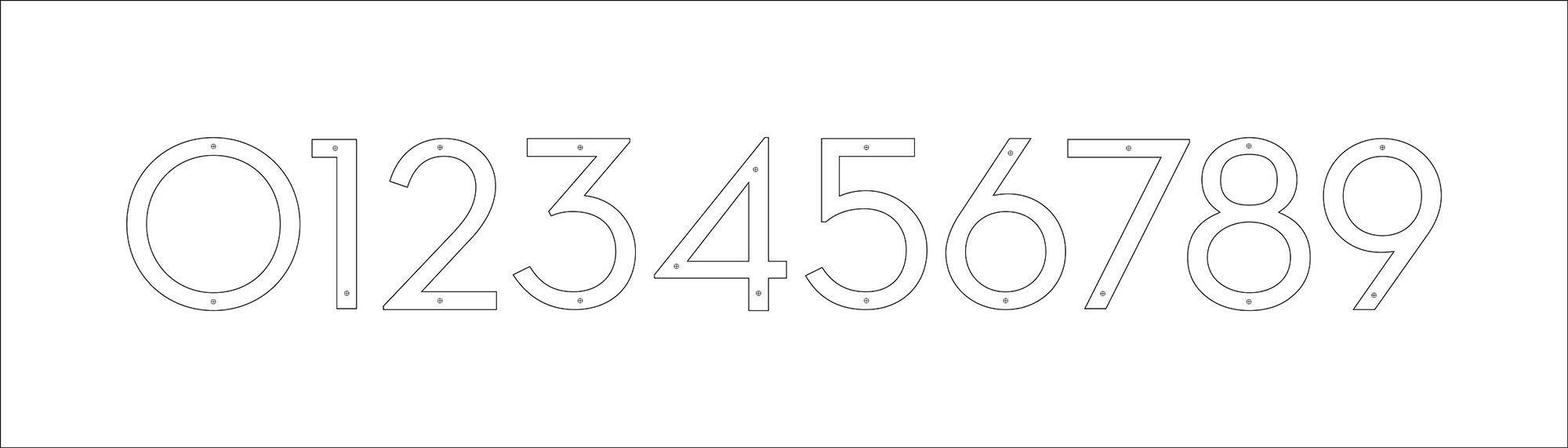 12" Black Address Numbers-- Large House Numbers Garage Numbers Building ...