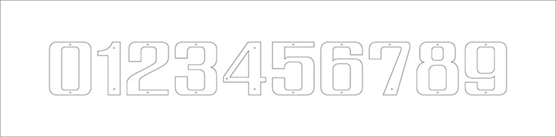 Large 10 Modern House Numbers Address Numbers Apartment - Etsy