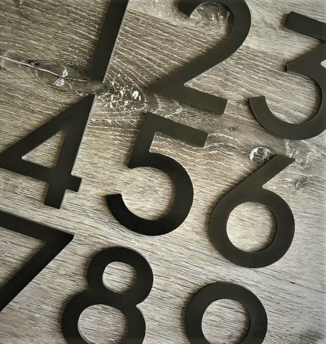 8 Inch Black House Numbers Traditional Address Apartment - Etsy