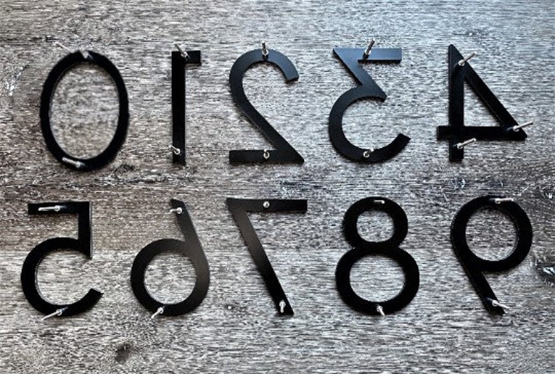 4 Inch Black House Numbers Traditional Address Numbers | Etsy