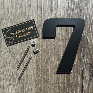 6 Inch Modern House Numbers Address Numbers Adhesive Numbers Floating ...