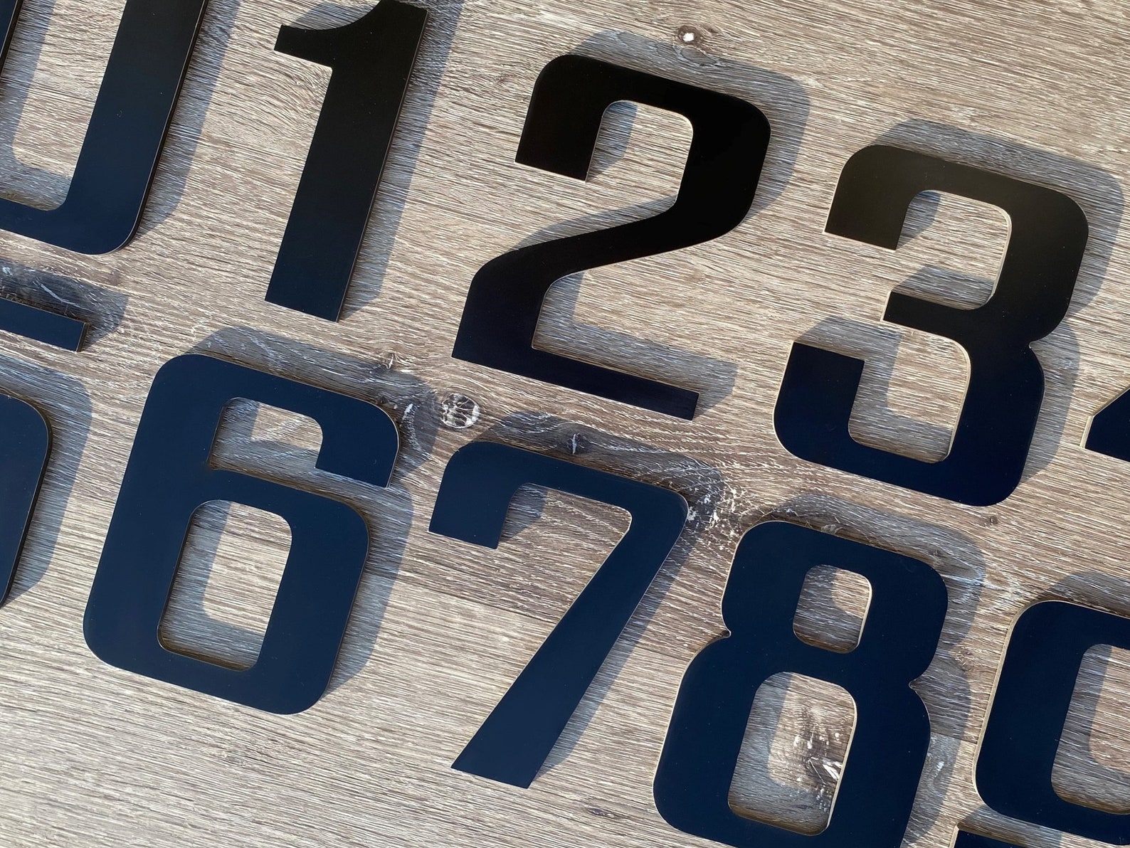 10 Inch Metallic Modern House Numbers - Etsy