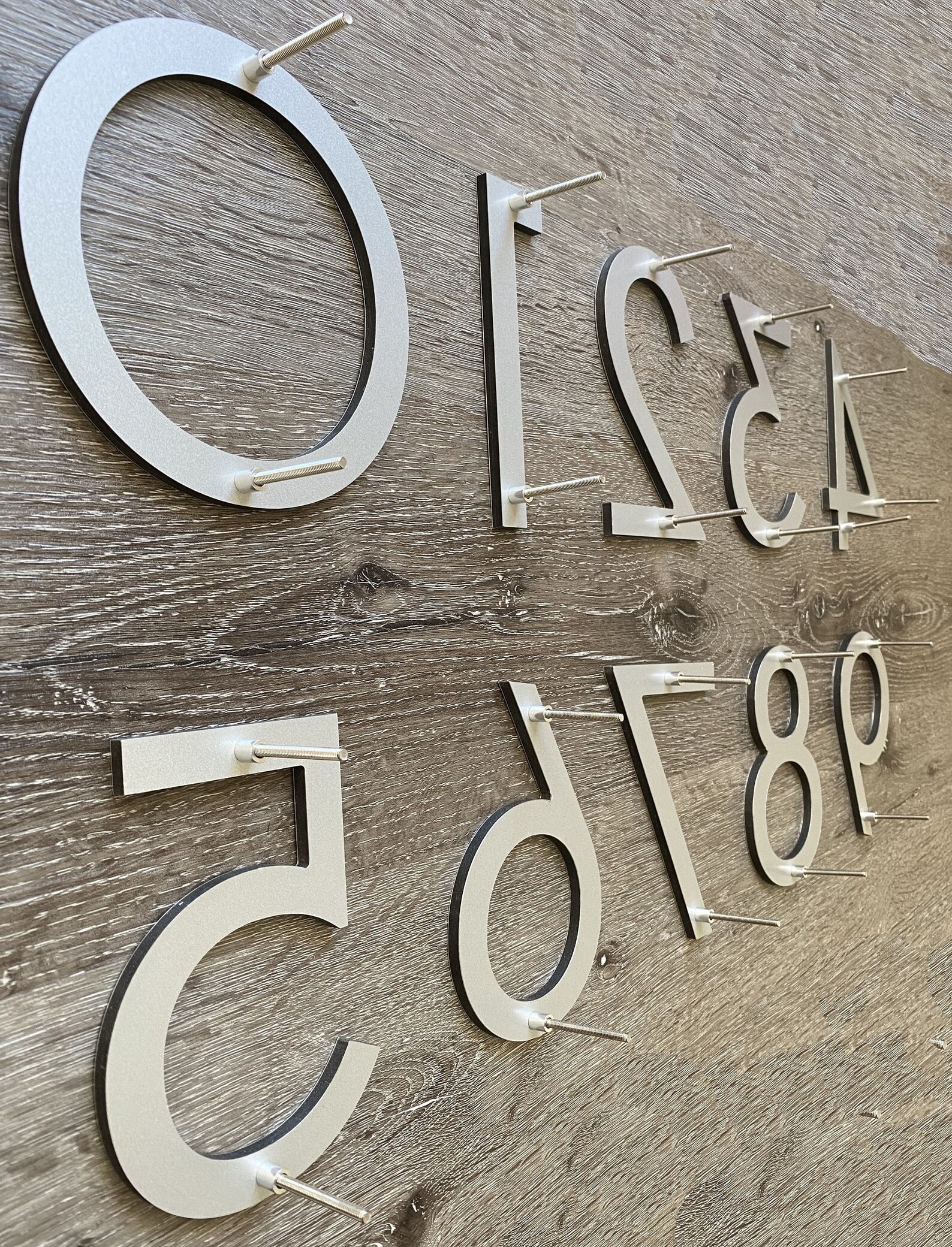 8 Inch Metallic Silver Numbers Address Numbers Apartment | Etsy