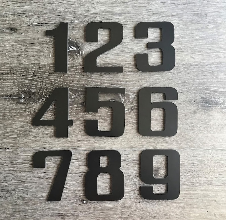 Large 10 Modern House Numbers Address Numbers Apartment - Etsy