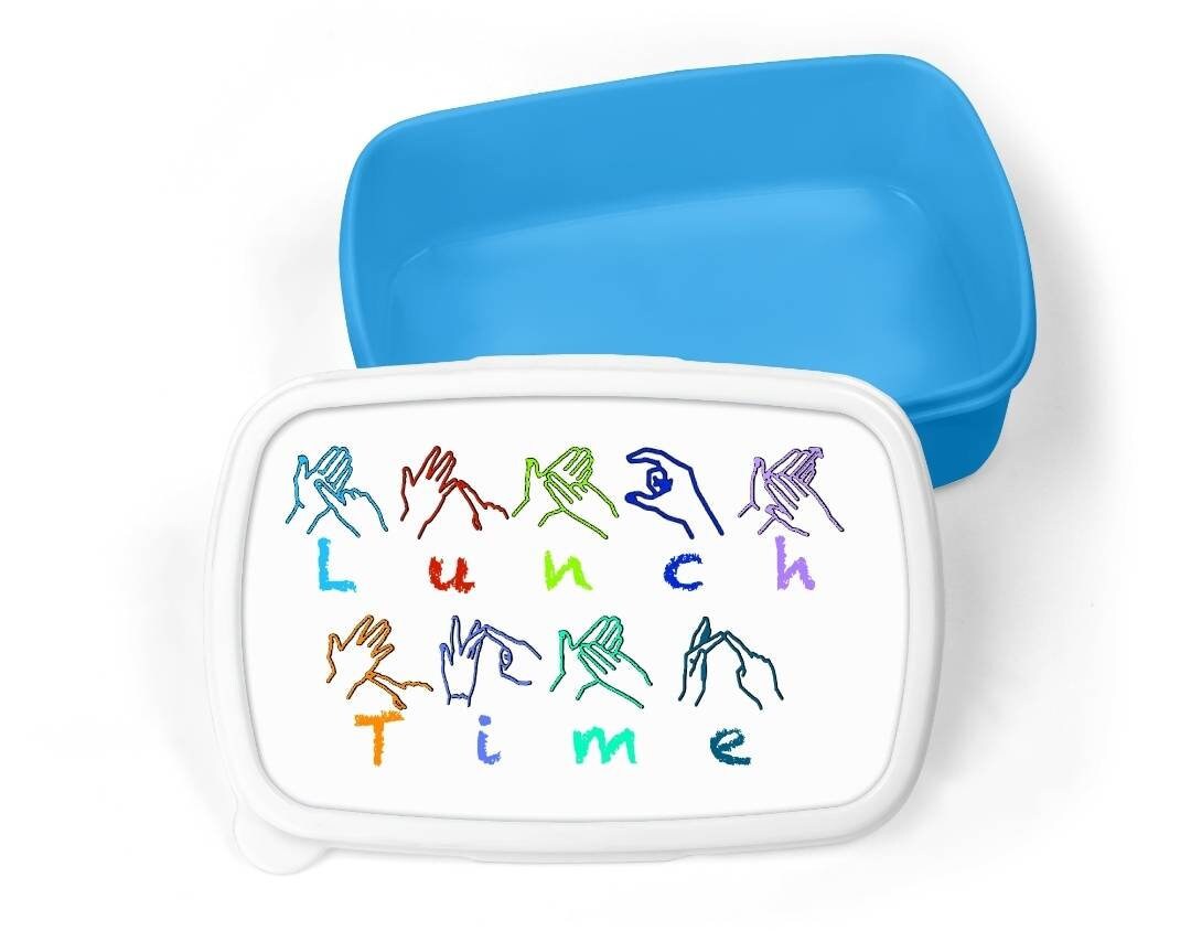 British Sign Language 'lunch Time' Lunch Box - Etsy