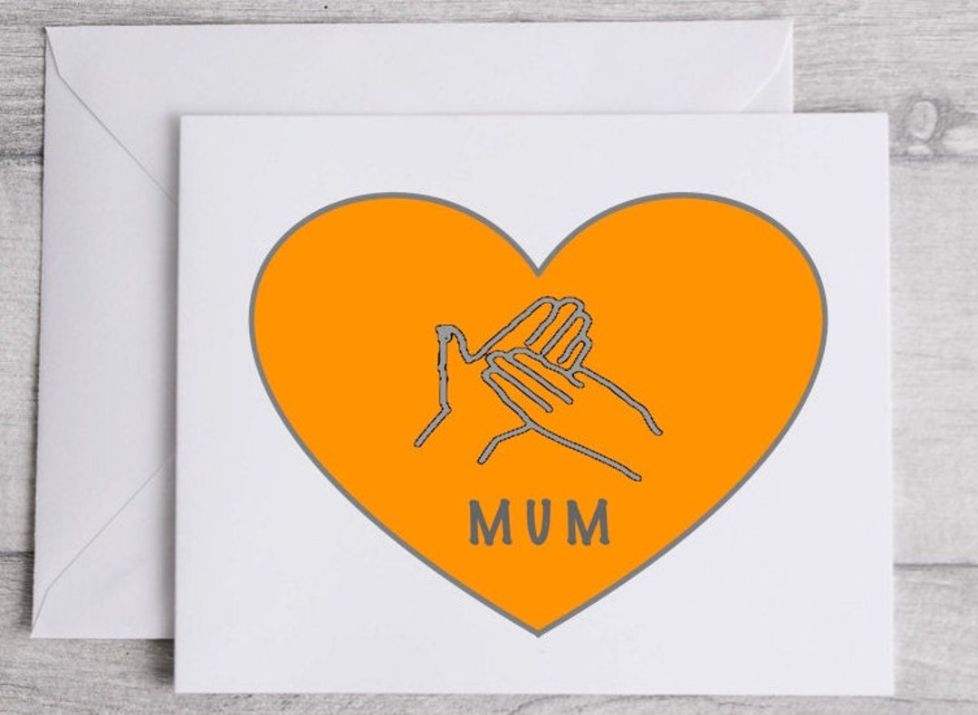 Mum, BSL Heart Card, Mother's Day or Birthday - Etsy