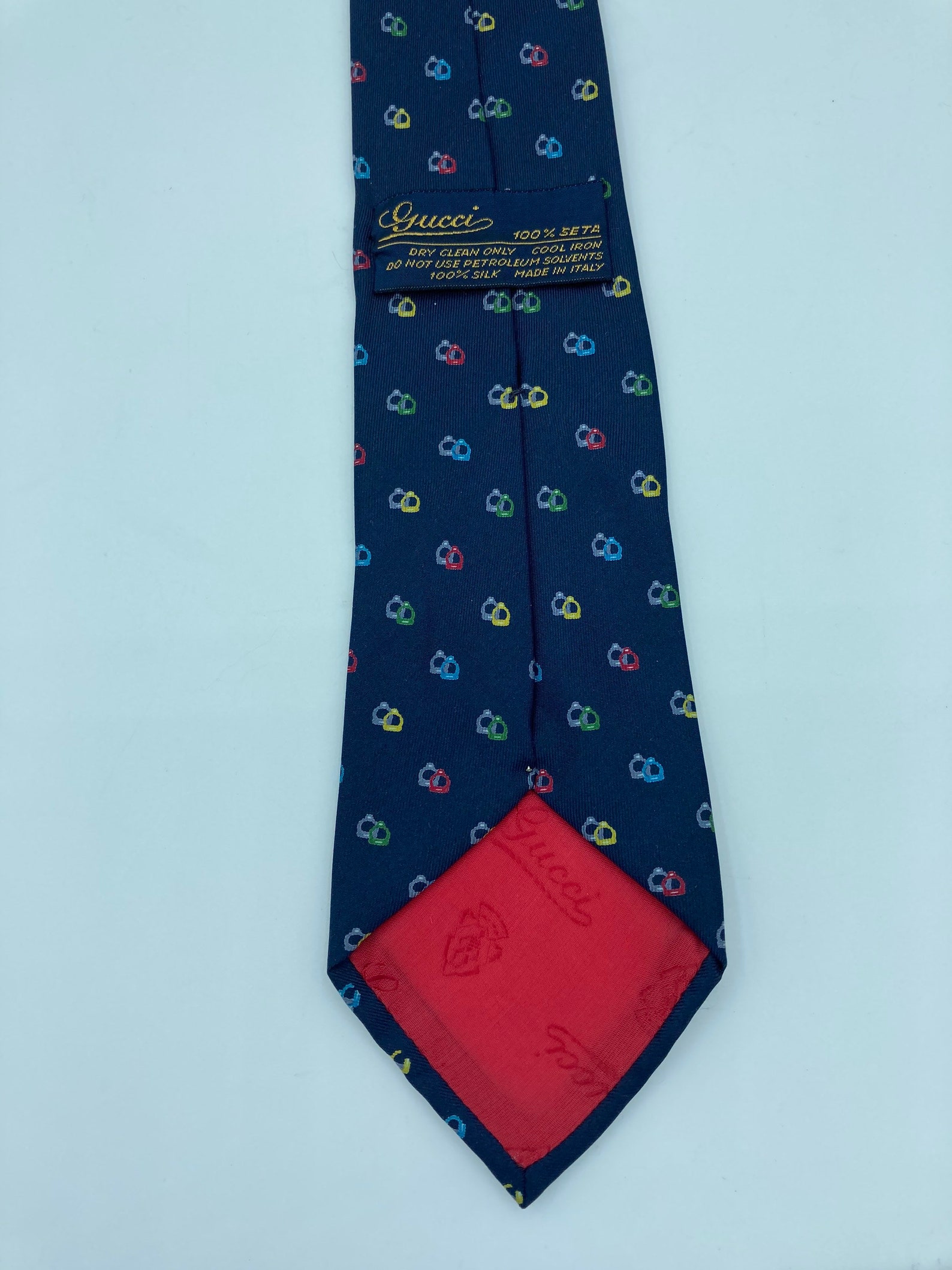 Gucci Men's Vintage 100% Silk Neck Tie Classic in Navy | Etsy