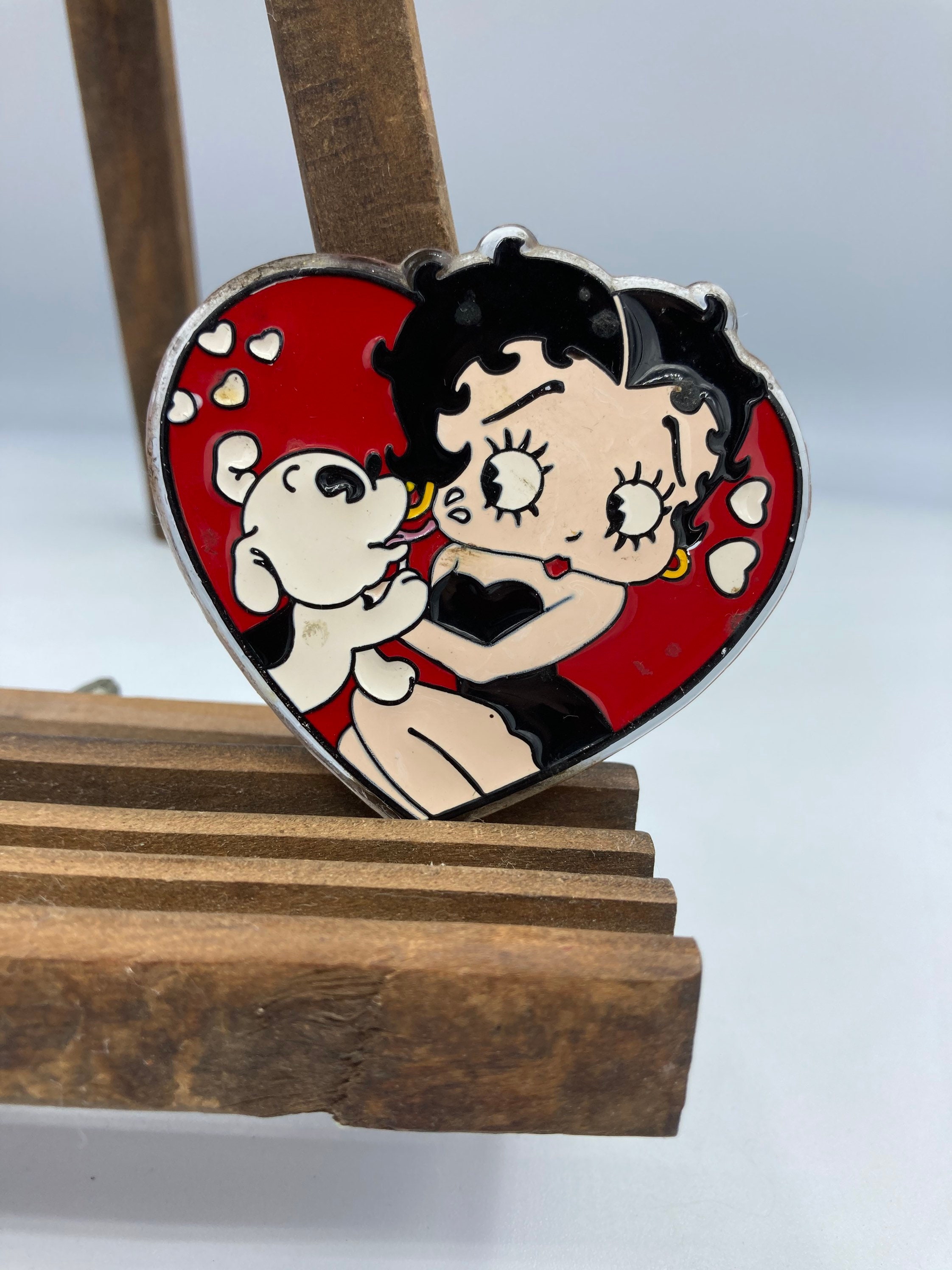 Betty Boop pink watch in a collectors heart shaped tin | Etsy