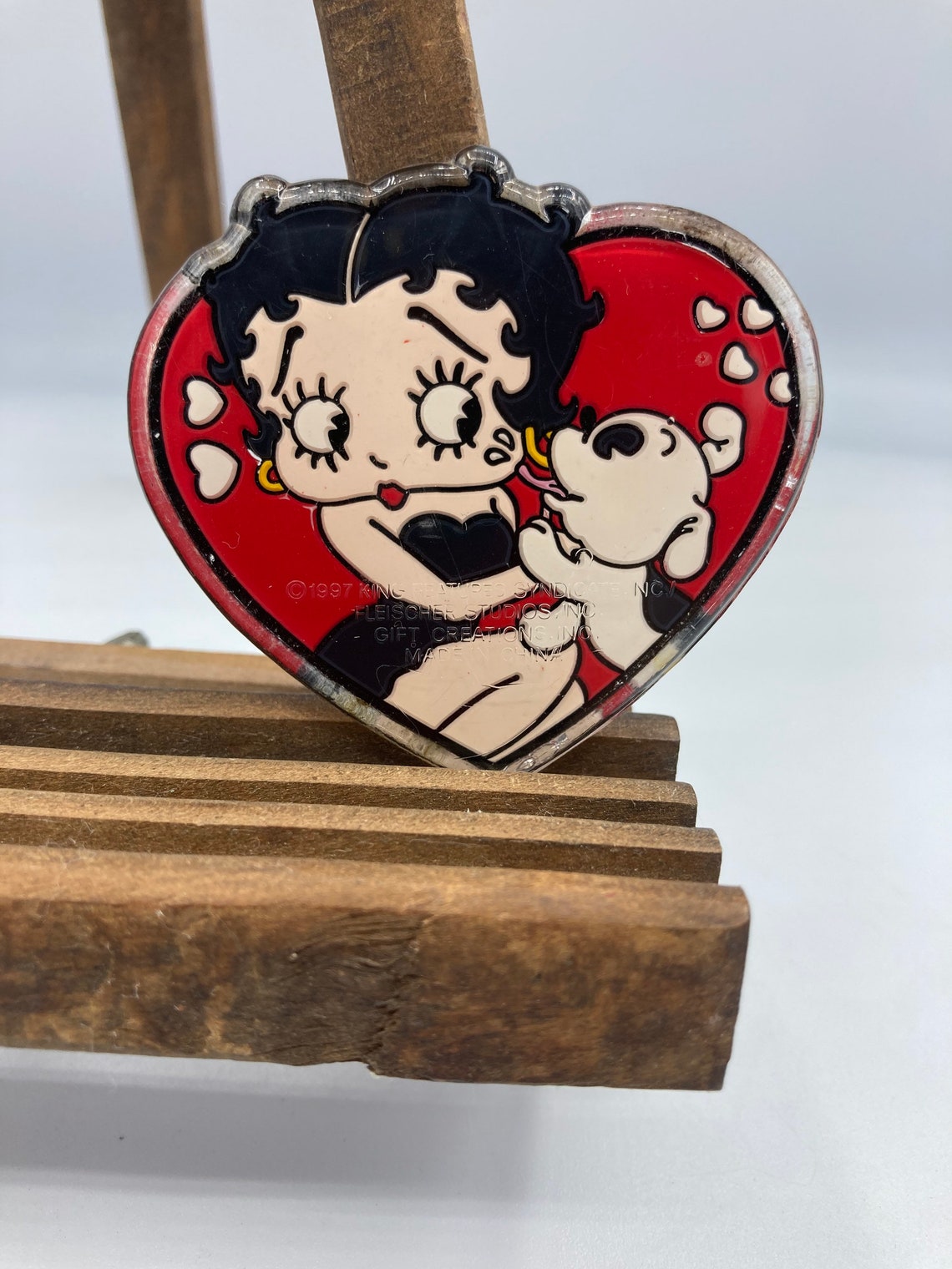 Betty Boop pink watch in a collectors heart shaped tin | Etsy